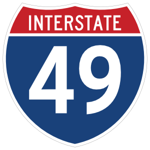 Interstate 49 Sign Sticker