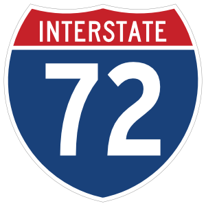 Interstate 72 Sign Sticker