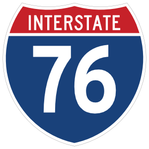 Interstate 76 Sign Sticker