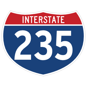 Interstate 235 Sign Sticker