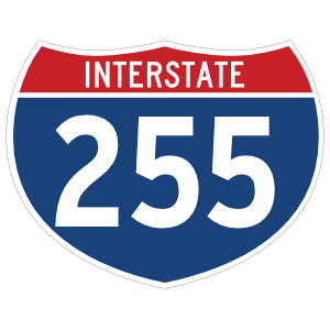 Interstate 255 Sign Sticker