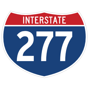 Interstate 277 Sign Sticker