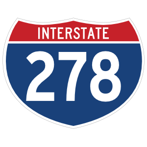 Interstate 278 Sign Sticker