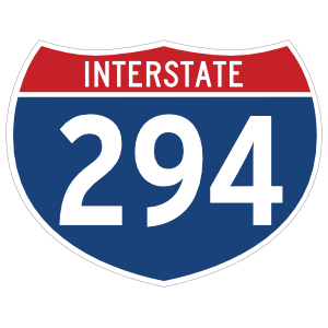 Interstate 294 Sign Sticker