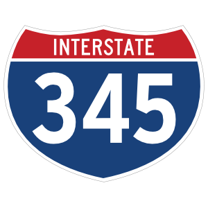 Interstate 345 Sign Sticker