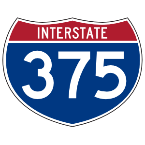 Interstate 375 Sign Sticker