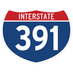 Interstate 391 Sign Sticker