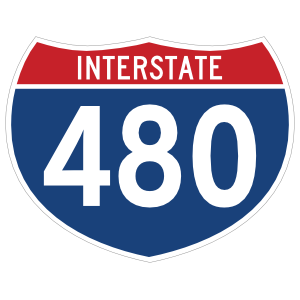 Interstate 480 Sign Sticker