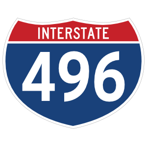 Interstate 496 Sign Sticker