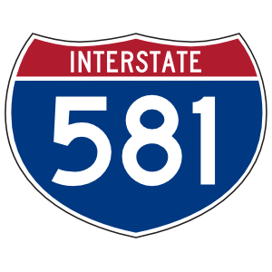 Interstate 581 Sign Sticker
