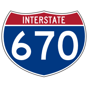 Interstate 670 Sign Sticker