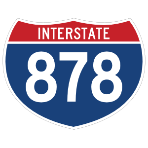 Interstate 878 Sign Sticker