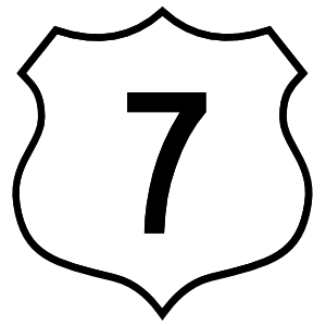 Highway 7 Sign Sticker