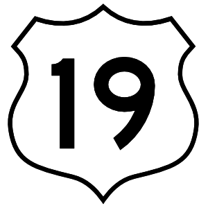 Highway 19 Sign Sticker