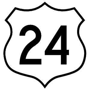 Highway 24 Sign Sticker