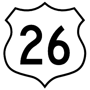Highway 26 Sign Sticker