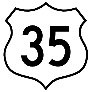 Highway 35 Sign Sticker