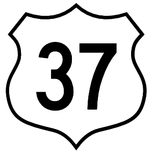 Highway 37 Sign Sticker
