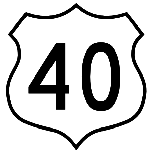 Highway 40 Sign Magnet