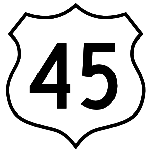 Highway 45 Sign Magnet
