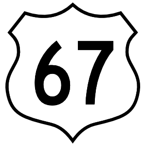 Highway 67 Sign Sticker