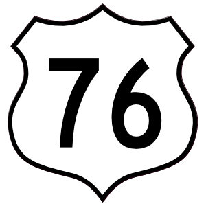 Highway 76 Sign Sticker