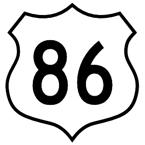 Highway 86 Sign Sticker