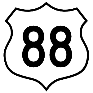 Highway 88 Sign Sticker