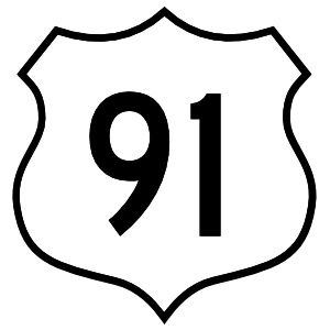 Highway 91 Sign Sticker