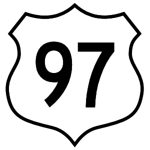 Highway 97 Sign Sticker