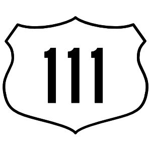Highway 111 Sign Sticker