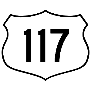 Highway 117 Sign Sticker