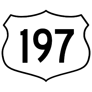 Highway 197 Sign Sticker