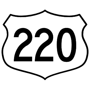 Highway 220 Sign Sticker