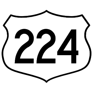 Highway 224 Sign Sticker