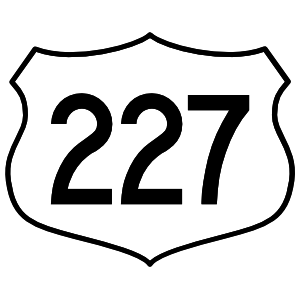 Highway 227 Sign Sticker