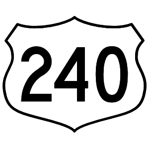 Highway 240 Sign Sticker