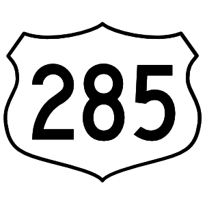 Highway 285 Sign Sticker