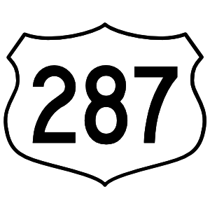 Highway 287 Sign Sticker