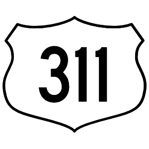 Highway 311 Sign Sticker