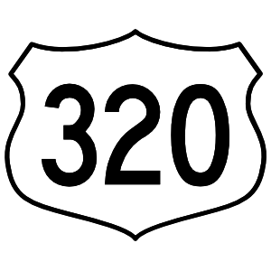 Highway 320 Sign Sticker
