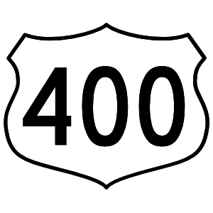 Highway 400 Sign Sticker
