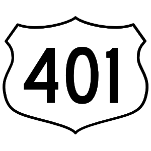 Highway 401 Sign Sticker