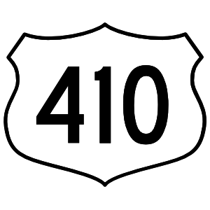 Highway 410 Sign Sticker