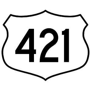 Highway 421 Sign Sticker