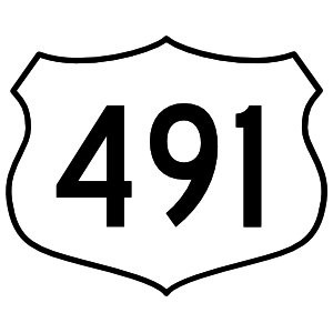 Highway 491 Sign Sticker