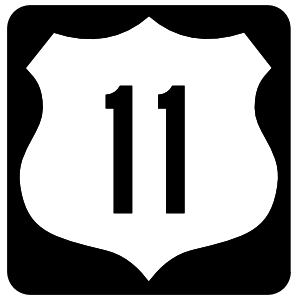 Highway Number Signs with Black Border Car Stickers