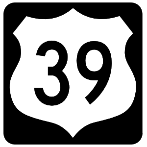 Highway 39 Sign With Black Border Magnet