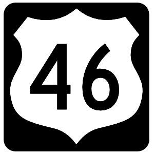 Highway 46 Sign With Black Border Sticker