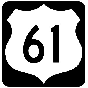 Highway 61 Sign With Black Border Magnet